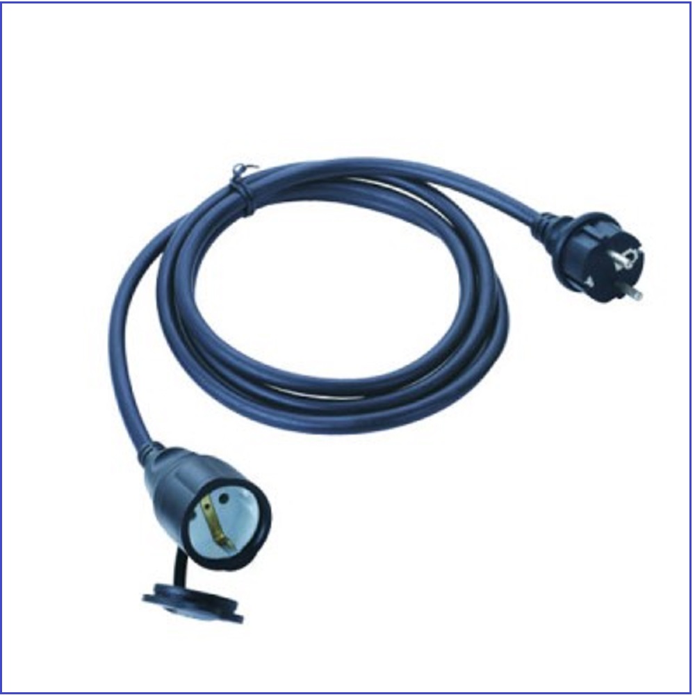Προέκταση με φις σούκο 2m μαύρο 3×1,5mm² – Lampenergy.gr